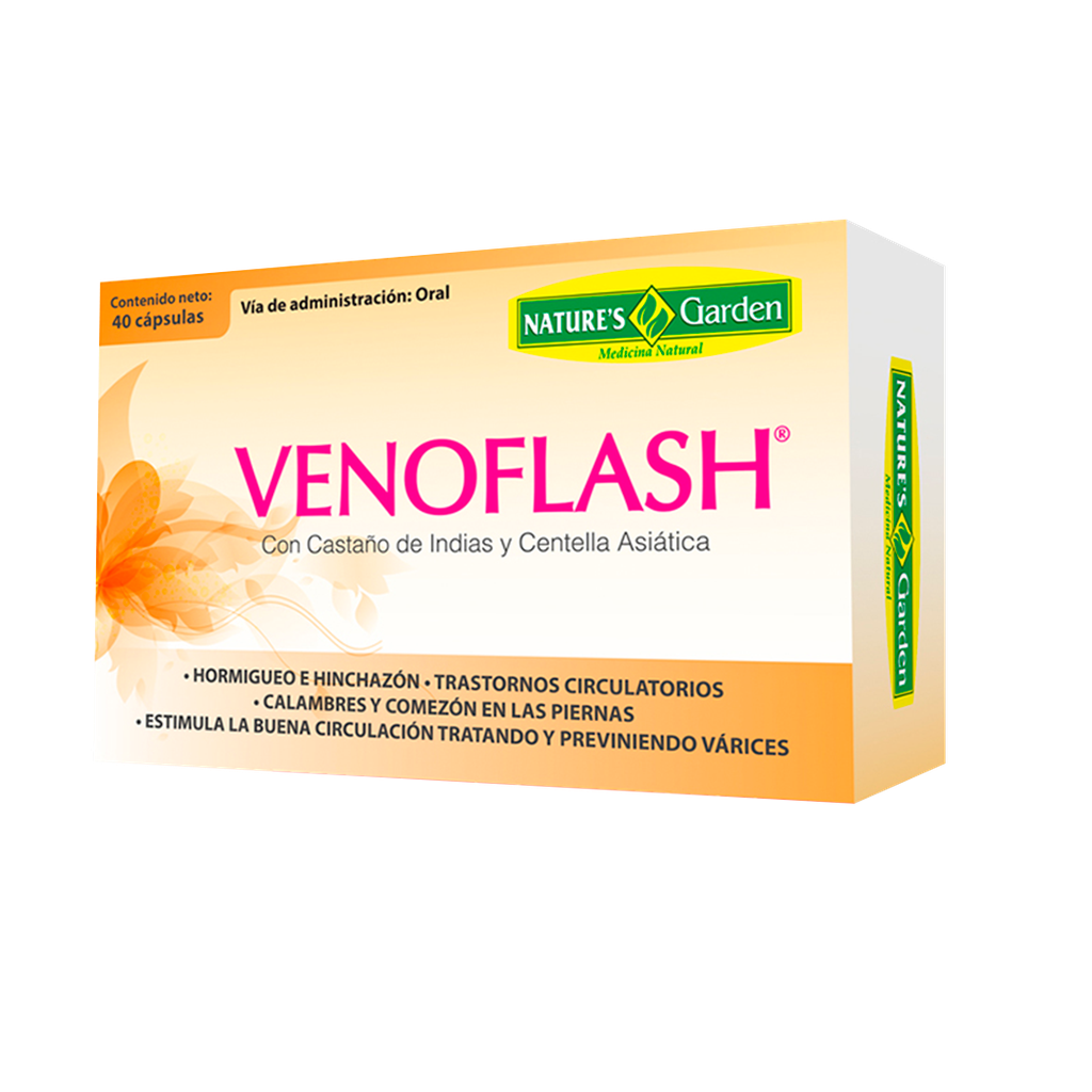 VENOFLASH CAPSULAS X 30+10 NATURES GARDEN | El Arbolito